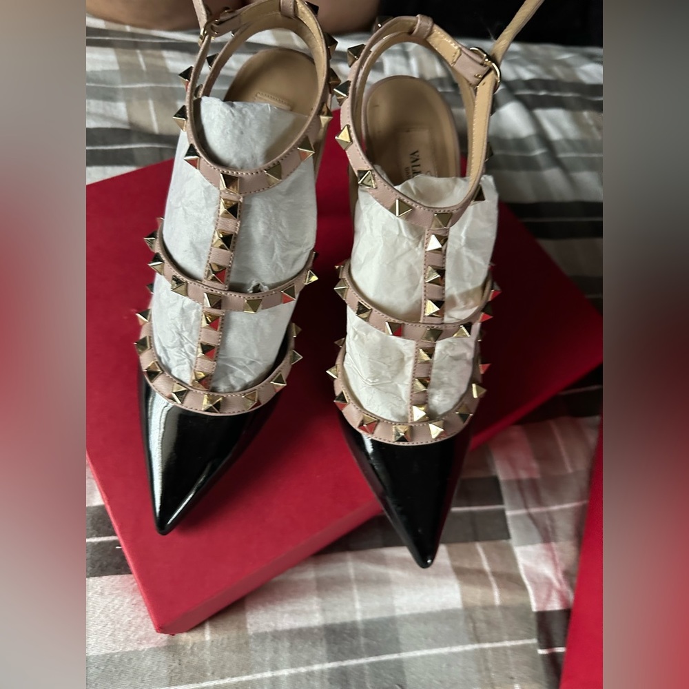 Valentino Shoes Rockstud Caged Leather Pump Stiletto … - Gem
